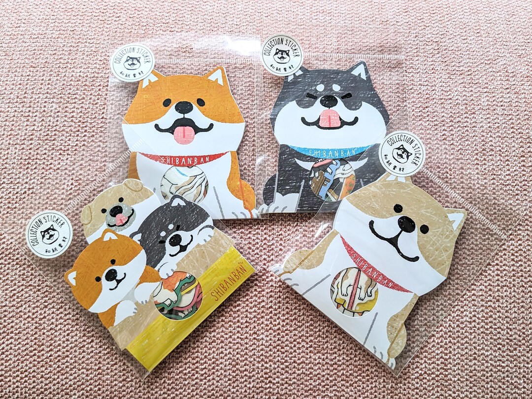 Shiba Inu Puppies | 1 or 2 Pc Set | Sticker Sack | Washi Stickers ...