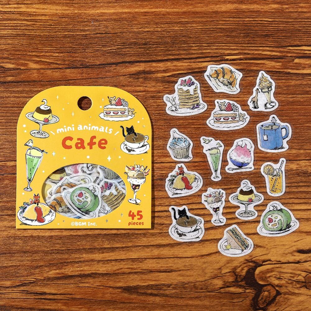 Washi Paper Sticker Sack | | 1 or 4 Set | BGM | Gold Details ...