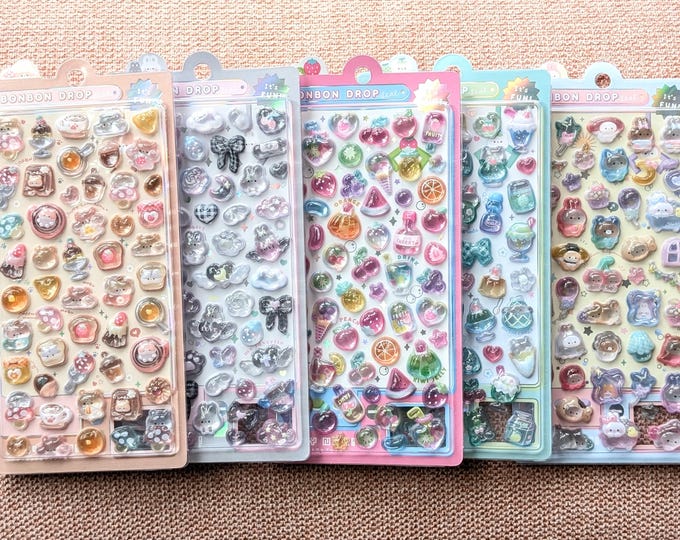3D BONBON Sticker Drop Stick Seal | Hard Resin | Q-LIA | Unique and ...