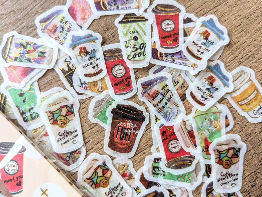 Coffee Caffeine 45 Pcs Sticker Sack Shopping Cart Series 2021 BGM JAPAN ...