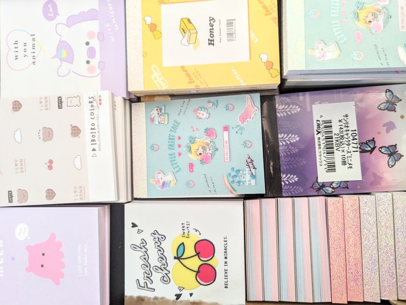 8 Pcs | Mixed Mini Memo Pad | Surprise Gift Bag | From Japan | Cute ...