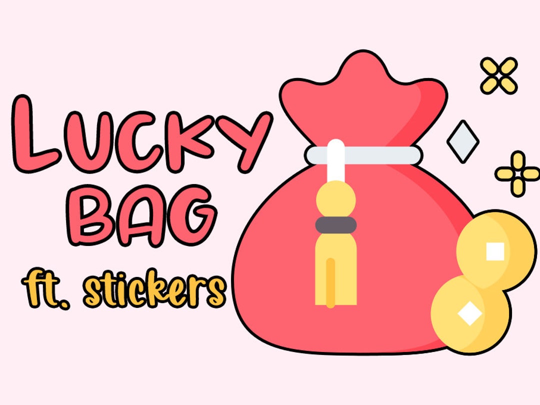 Surprise Sticker Lucky Bag - 10 Fun Kawaii Sticker Sheets or Sticker ...