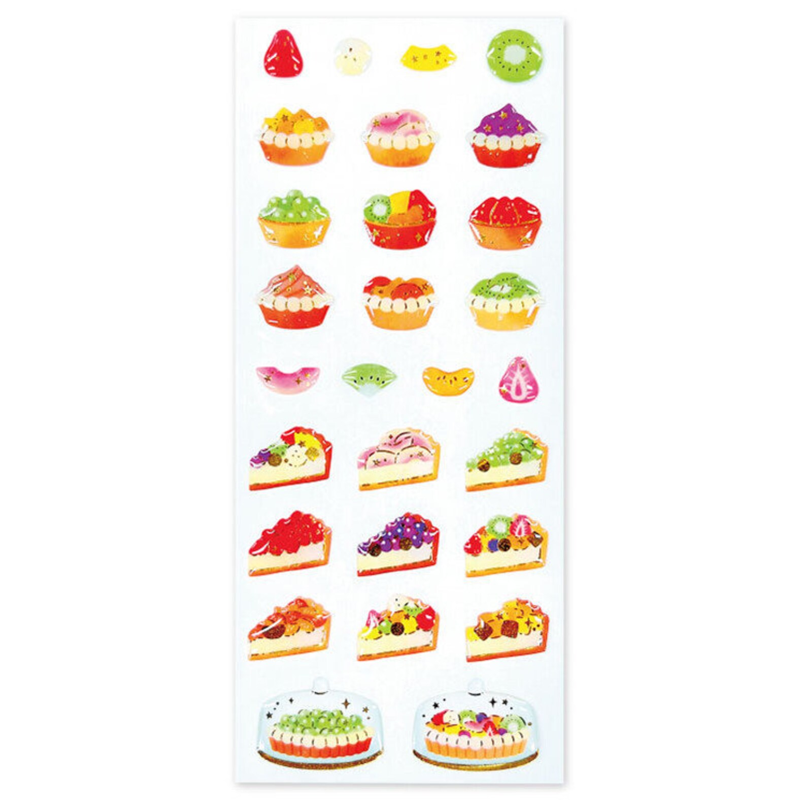 Pie & Cafe | 3D Resin Stickers | ACTIVE Corp | Gold Foil With Glitter ...