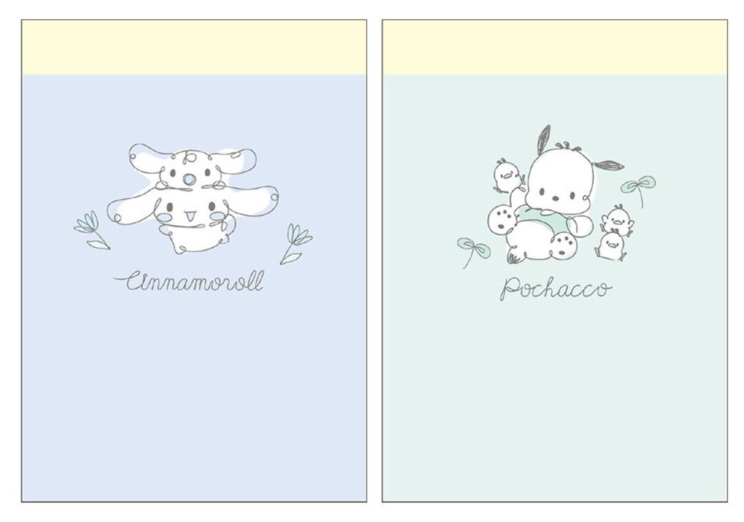 Cinnamoroll Pochacco Mini Notepad Memo Pad Licensed SANRIO From Japan ...