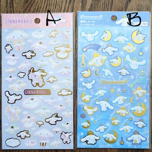 Cinnamoroll Kuromi Sanrio Characters Large Sticker Sheet Gold Borders ...