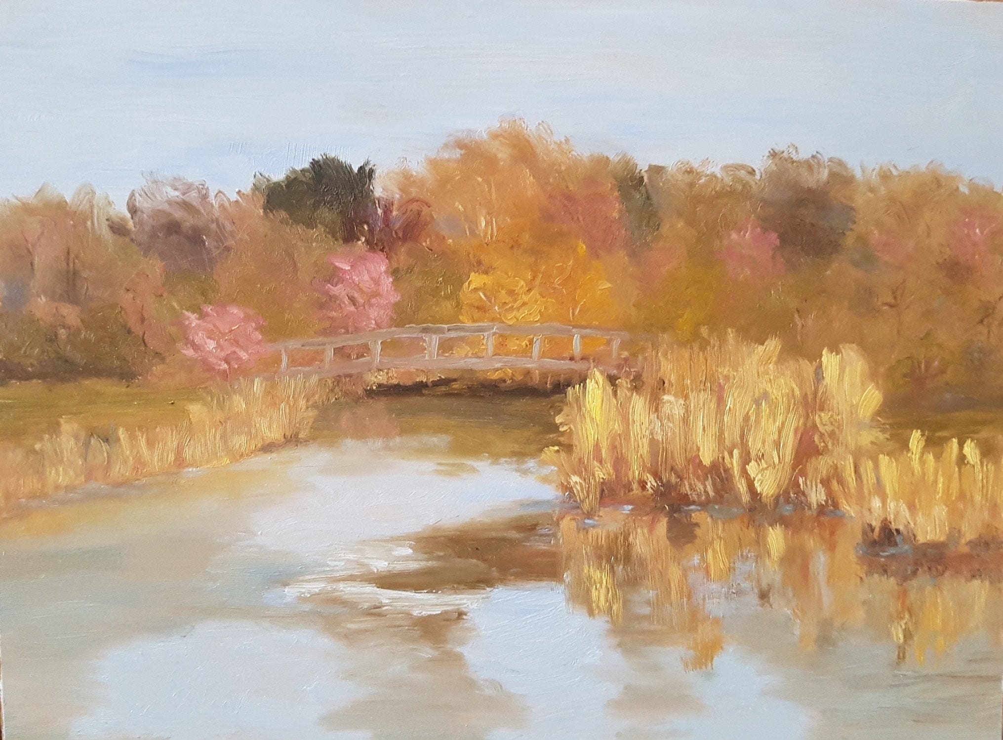 Bridge at Jericho, Landscapes, Pond, Bridges, Spring - Etsy