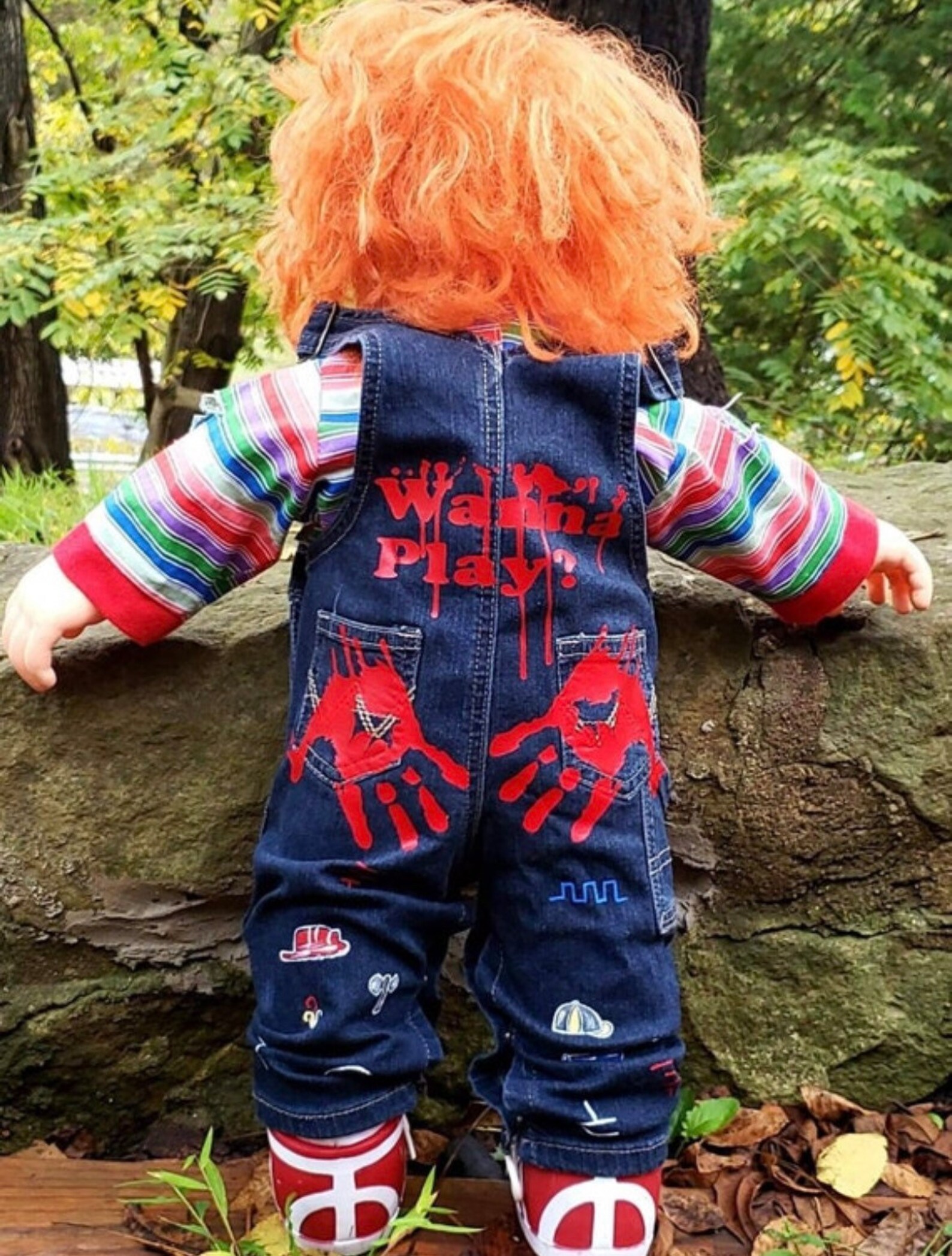 Chucky Costume Kids Boy 2 3 4 5 Toddler Overalls Shirt Costume - Etsy