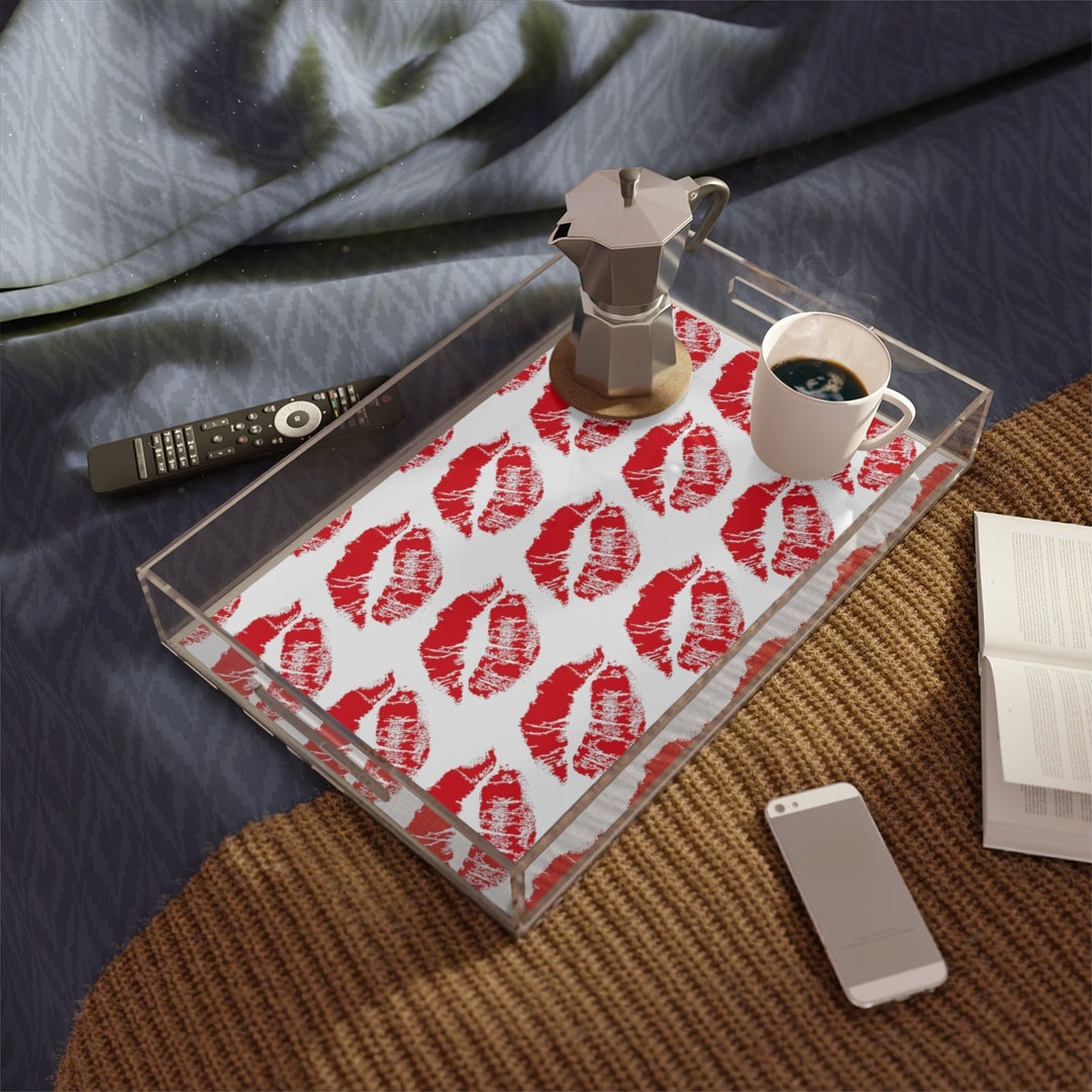 Red Lips Acrylic Serving Tray - Etsy