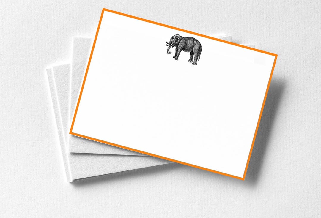 Elephant: Flat Card With Envelope 4.25 X 6.25 Flat Card With Envelope ...