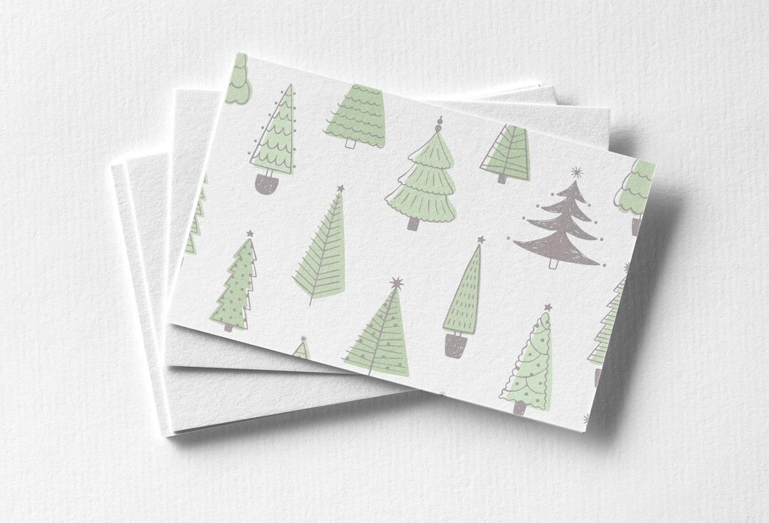 Christmas Tree Stationery: Holiday Note Cards (4.25 X 6.25) - Etsy