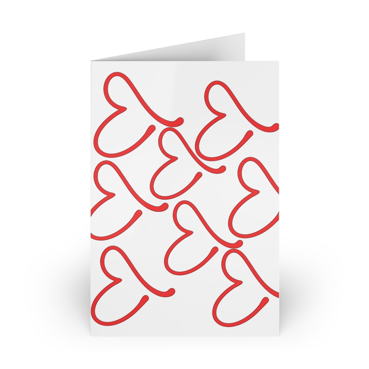 Red Heart: Open Heart Greeting Cards 1 or 10-pcs - Etsy