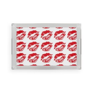 Red Lips Acrylic Serving Tray - Etsy