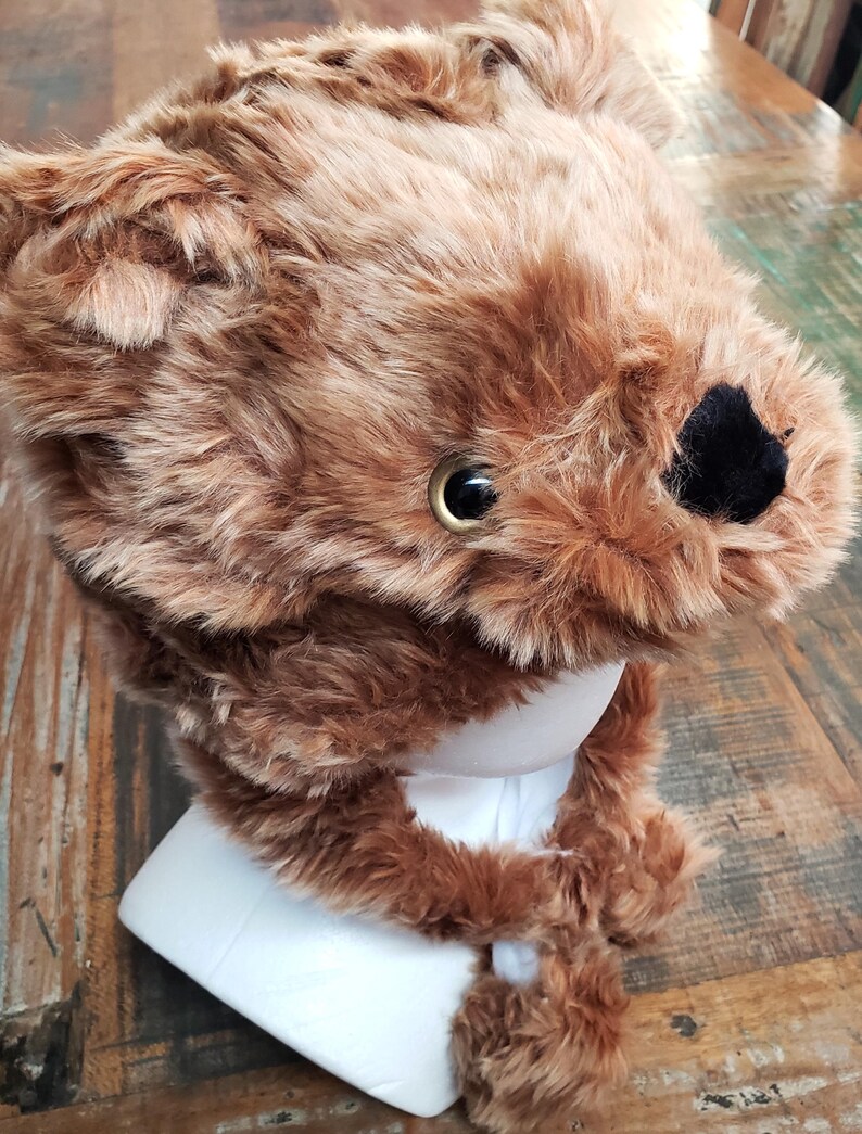 Plush Bear Winter Hat: Animal Costume Beanie With Ear Flaps - Etsy