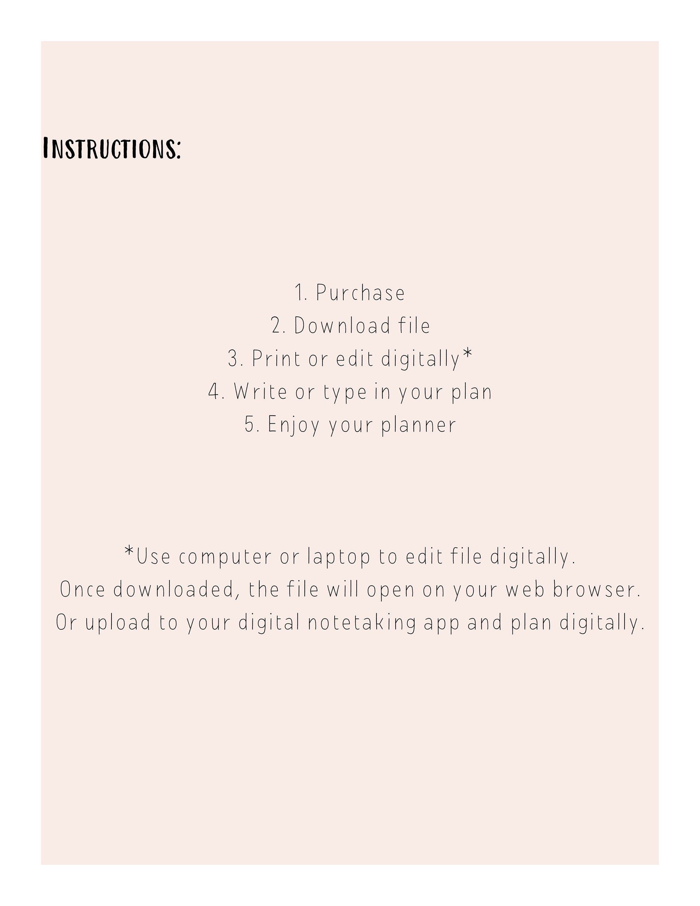 Monthly Calendar Blank | Simple Fillable Calendar Planner | Minimal PDF ...