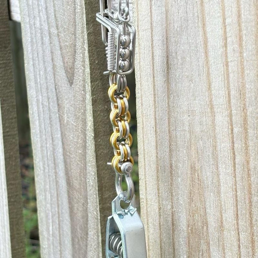 3 Ring Link - Glove Clip - Stainless Steel Wire Clasp - Etsy