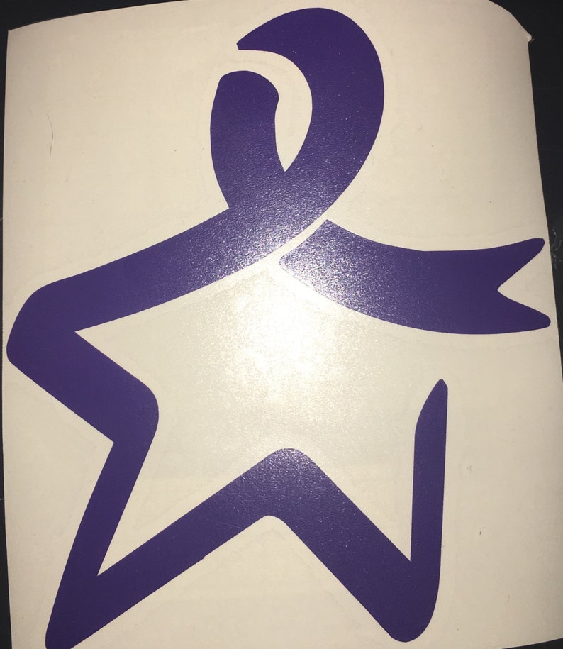 Pancreatic Cancer Ribbon Star-purple**pancreatic Walk Fundraiser**free ...