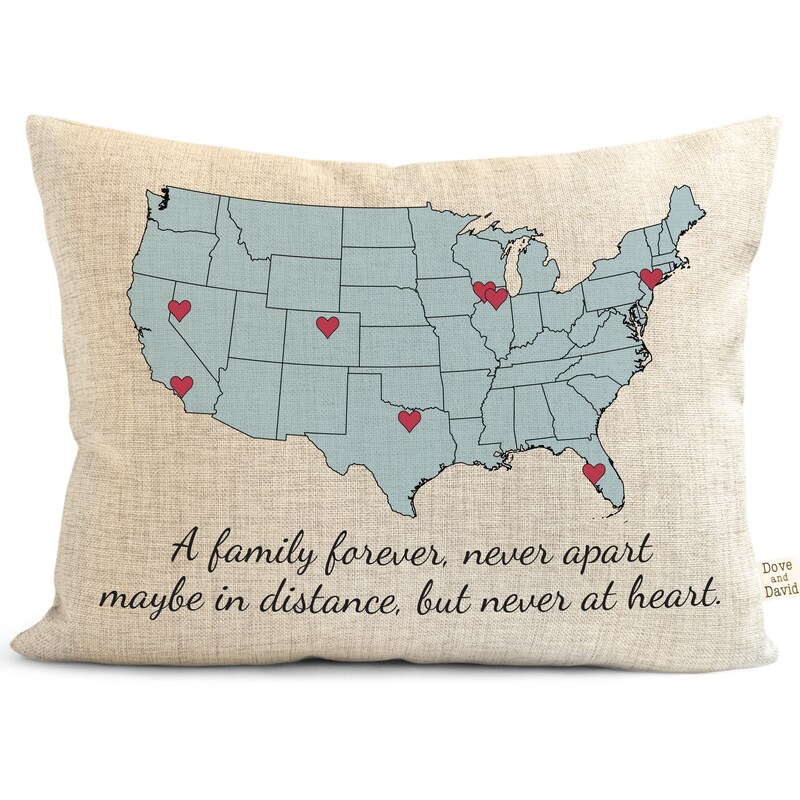Us Map Pillow - Etsy