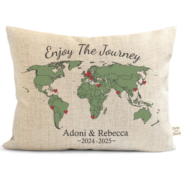 Linen World Map - Etsy