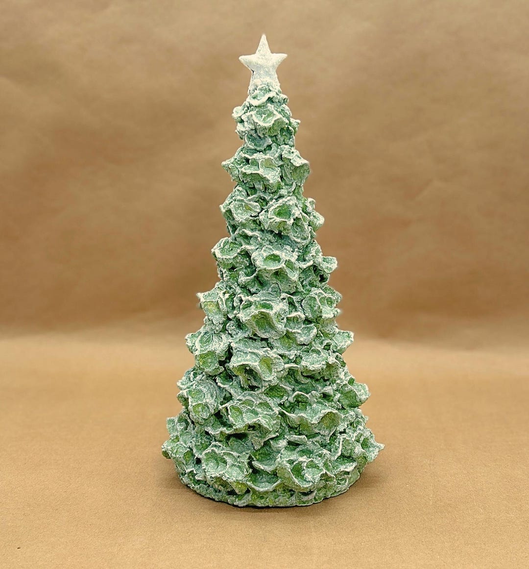 Clay Christmas Tree Handmade Tabletop Holiday Decorative Sculpture 12 ...