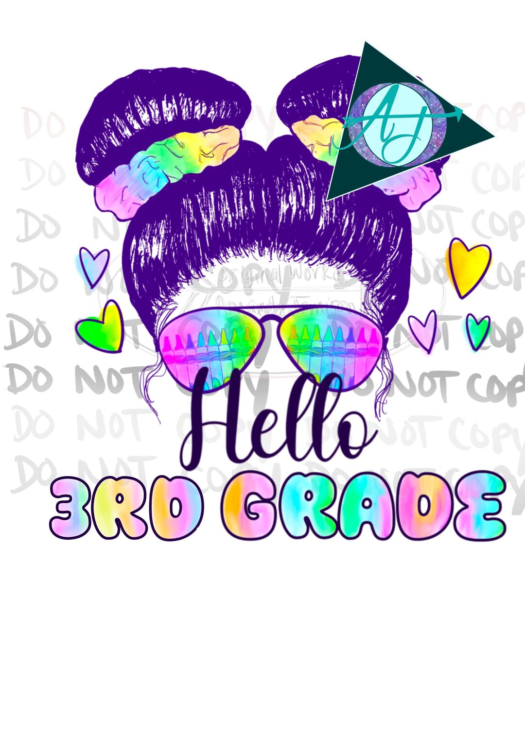 Hello Third Grade Girl Png for Digital Download - Etsy
