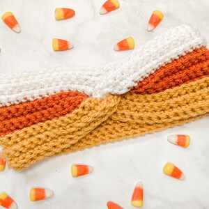 Twisted Crochet Headband Pattern Candy Corn Crochet Headband Crochet ...