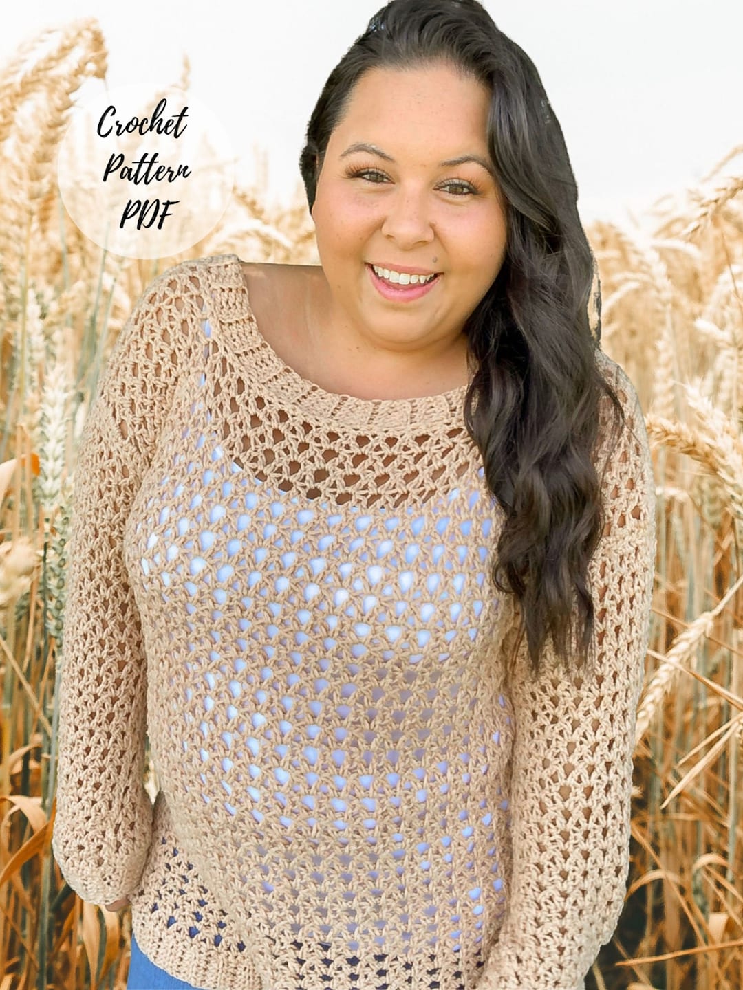 Crochet Sweater Pattern- Crochet Summer Sweater Pattern- Crochet ...