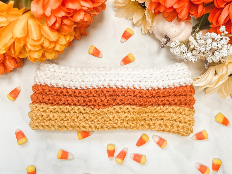 Candy Corn Crochet Headband Pattern – Twisted Fall Headband (digital ...