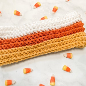 Twisted Crochet Headband Pattern- Candy Corn Crochet Headband- Crochet ...