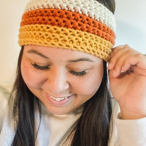 Candy Corn Crochet Headband Pattern – Twisted Fall Headband (digital ...
