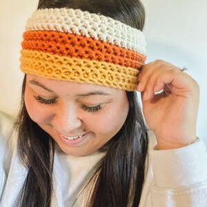 Twisted Crochet Headband Pattern- Candy Corn Crochet Headband- Crochet ...