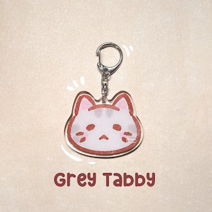 Cute Cat Acrylic Keychain, Double Sided Epoxy, Kawaii Pendant Accessory ...