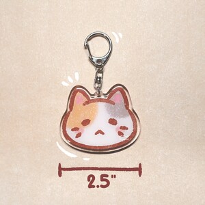 Cute Cat Acrylic Keychain, Double Sided Epoxy, Kawaii Pendant Accessory ...
