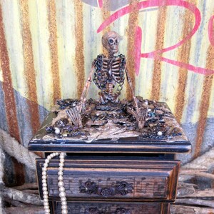 Skeleton Decorative Box Pirates Sunken Treasure Wood Decor - Etsy