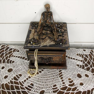 Skeleton Decorative Box Pirates Sunken Treasure Wood Decor - Etsy