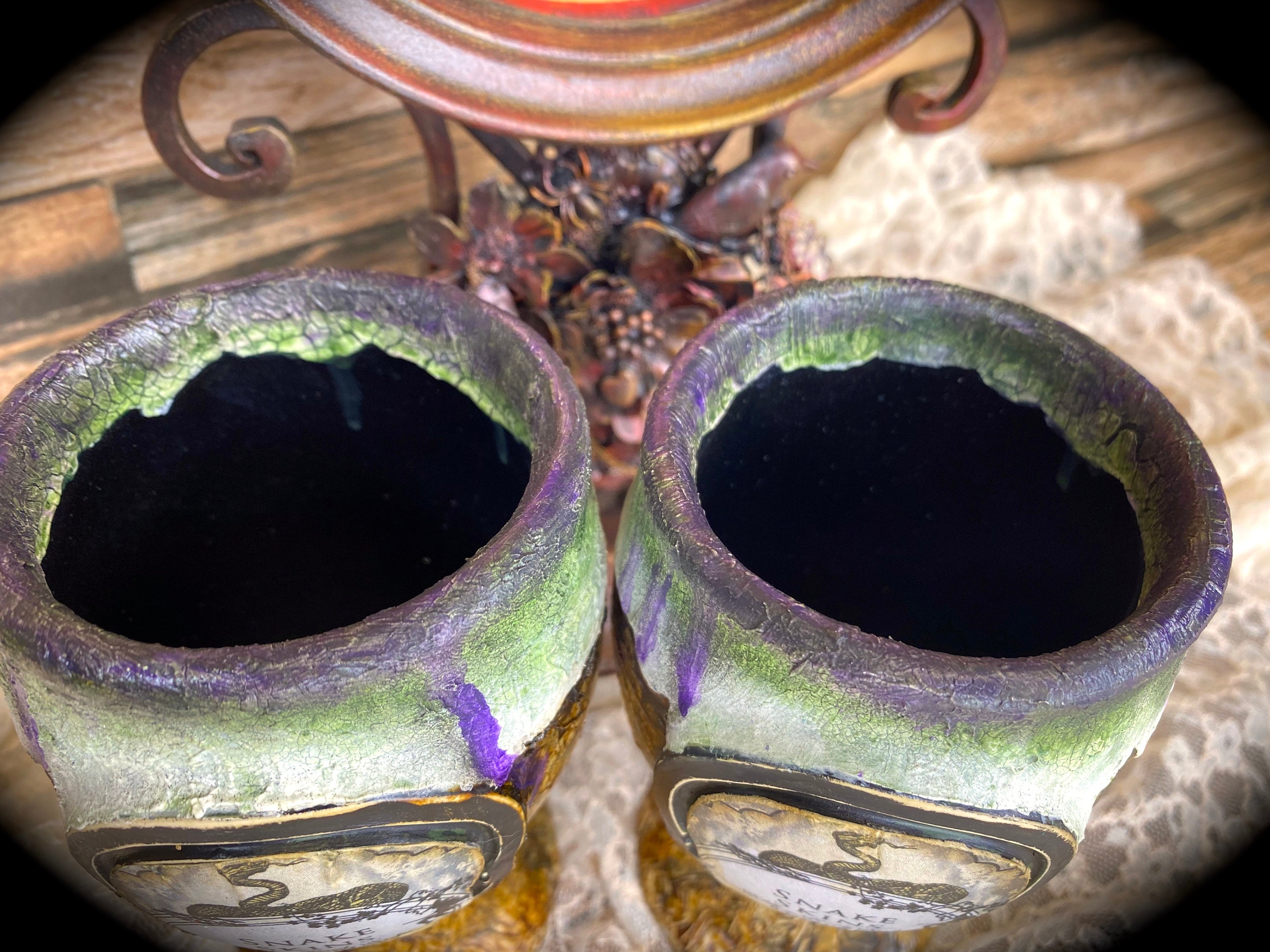 Poison Potion Goblets Halloween Potion Decor 2 Goth Cups - Etsy