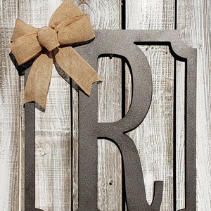 Wood Monogram Door Hanger Block Letter Rectangular Frame - Etsy