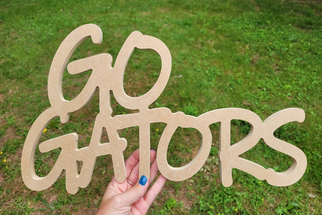 Go Gators Wooden Word Sign Florida UF Wreath - Etsy