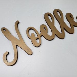Custom Wooden Name Cursive Script Fun Font - Etsy