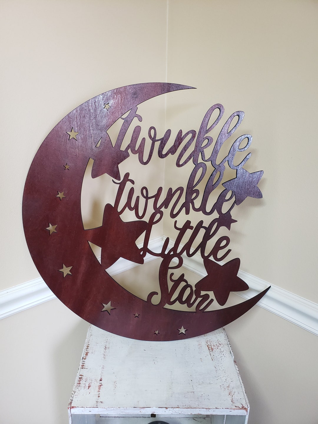 Twinkle Twinkle Little Star Wood Wall Nursery Sign Baby Shower Gift - Etsy