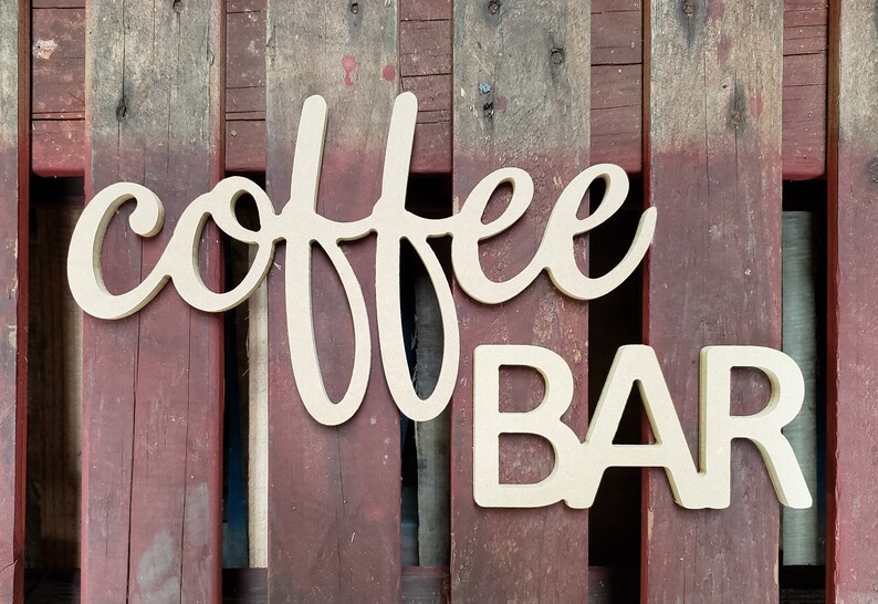 Coffee Bar Nook Wooden Sign Decor - Etsy