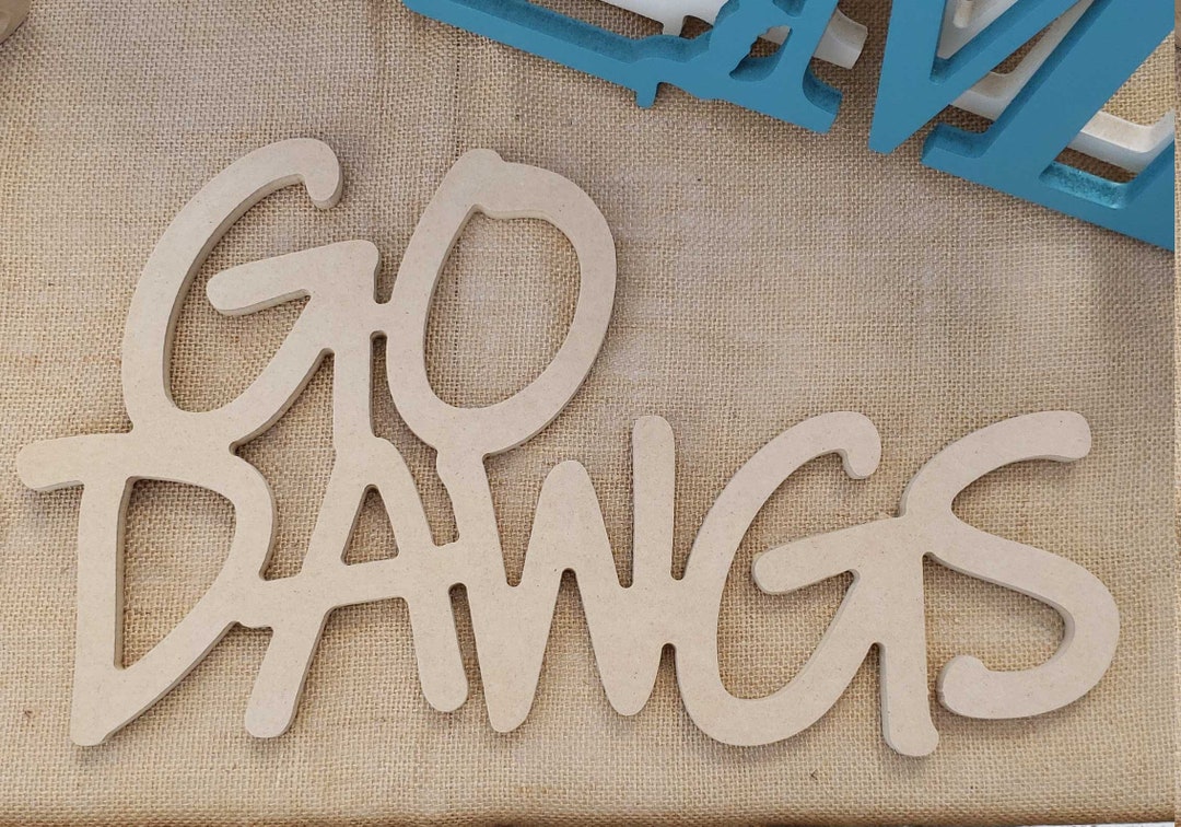 Go Dawgs Wooden Word Sign Georgia UGA Wreath - Etsy