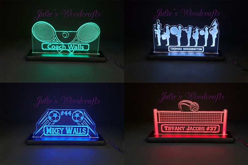 Football Custom Acrylic Name Sign Team or Coach Gift Trophy - Etsy