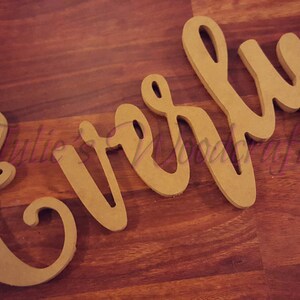 Custom Wooden Name Cursive Script Fun Font - Etsy