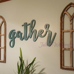 Large Wooden Gather Kitchen Dining Room Wall Sign Grateful - Etsy