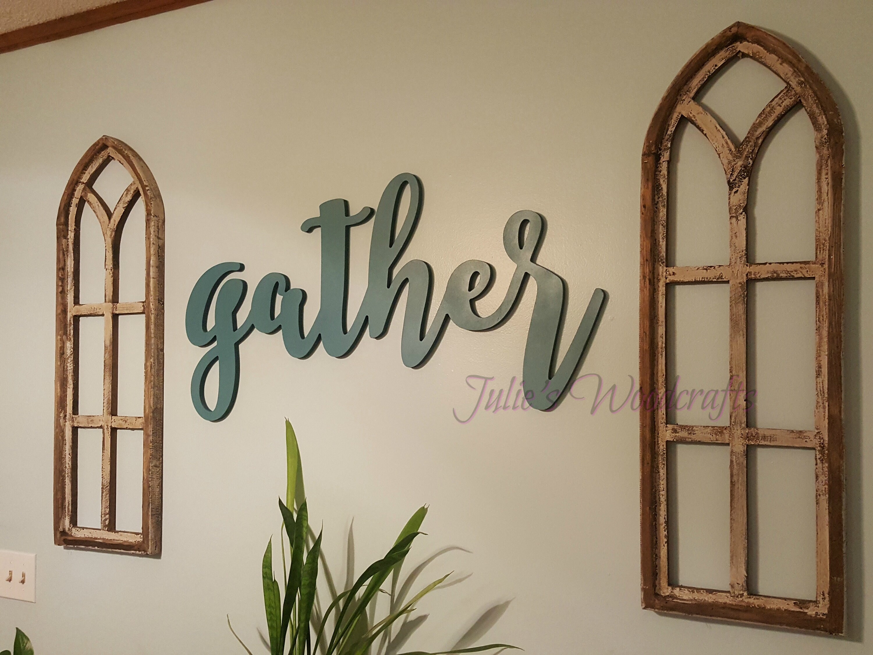 Large Wooden Gather Kitchen Dining Room Wall Sign Grateful - Etsy
