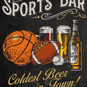 Personalized Sports Bar Poster Man Cave Craft Beer Sign - Etsy