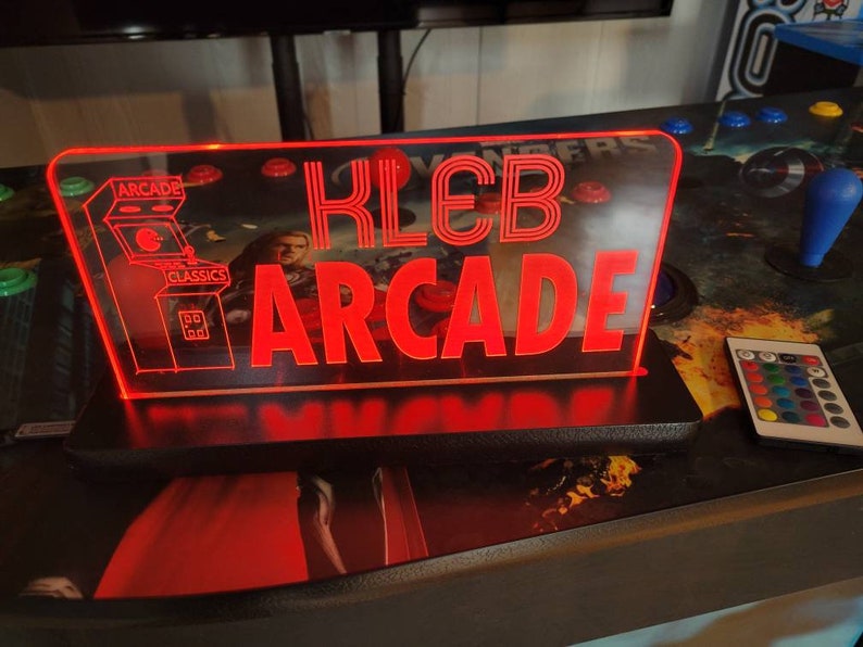 Custom Arcade Game Room LED Neon Acrylic Sign Father's Day - Etsy