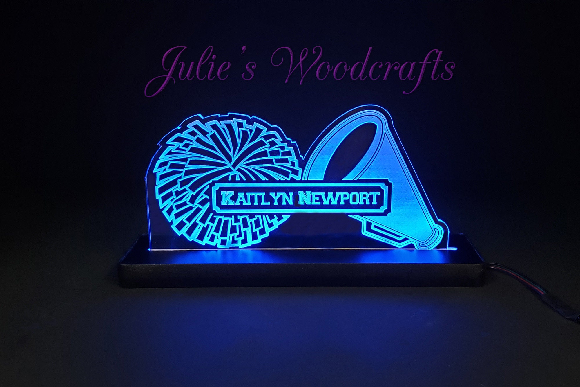 Cheer Custom Acrylic Name Sign Team or Coach Gift Trophy | Etsy