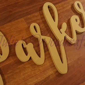 Custom Wooden Name Cursive Script Fun Font - Etsy
