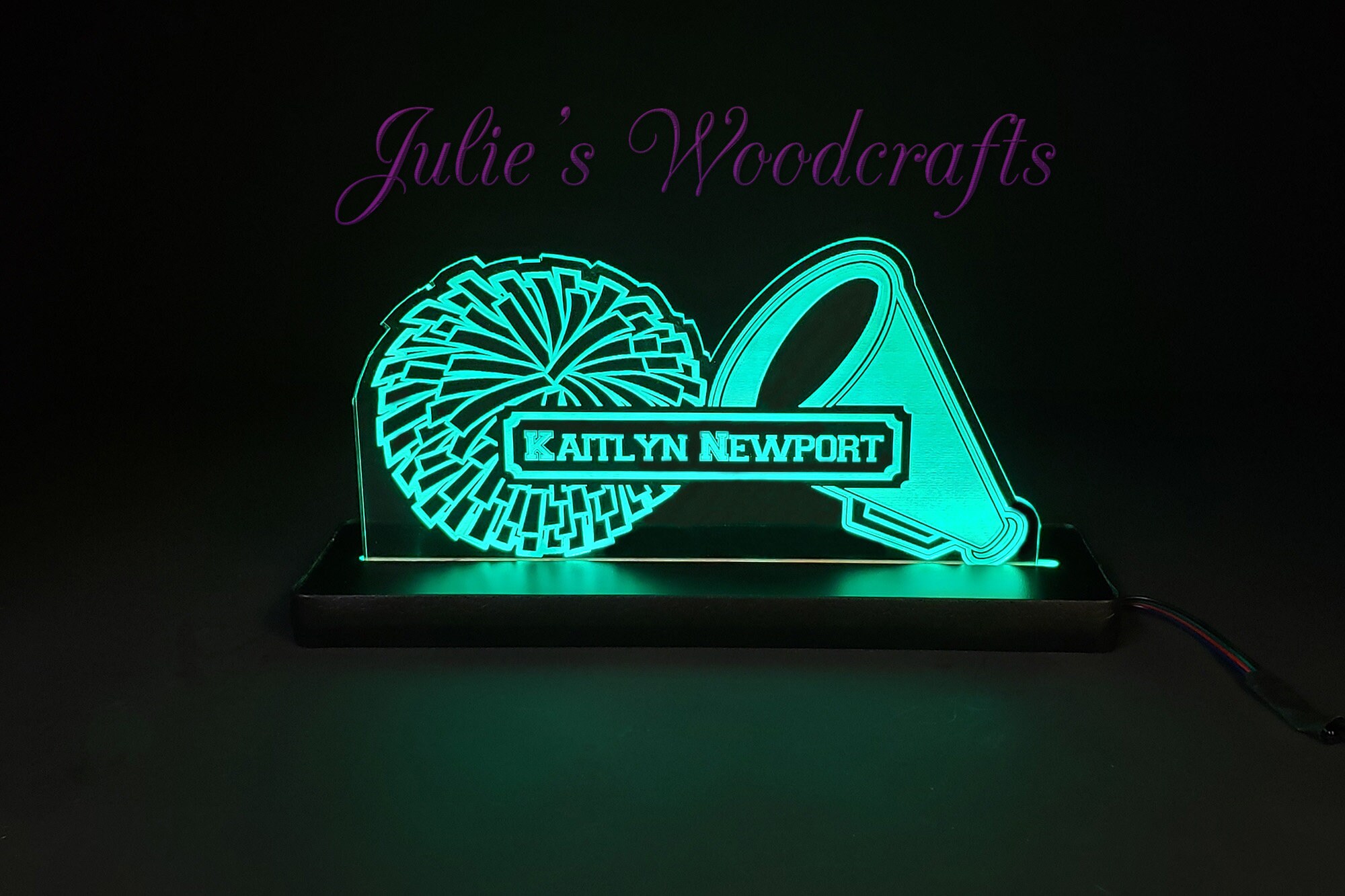 Cheer Custom Acrylic Name Sign Team or Coach Gift Trophy | Etsy